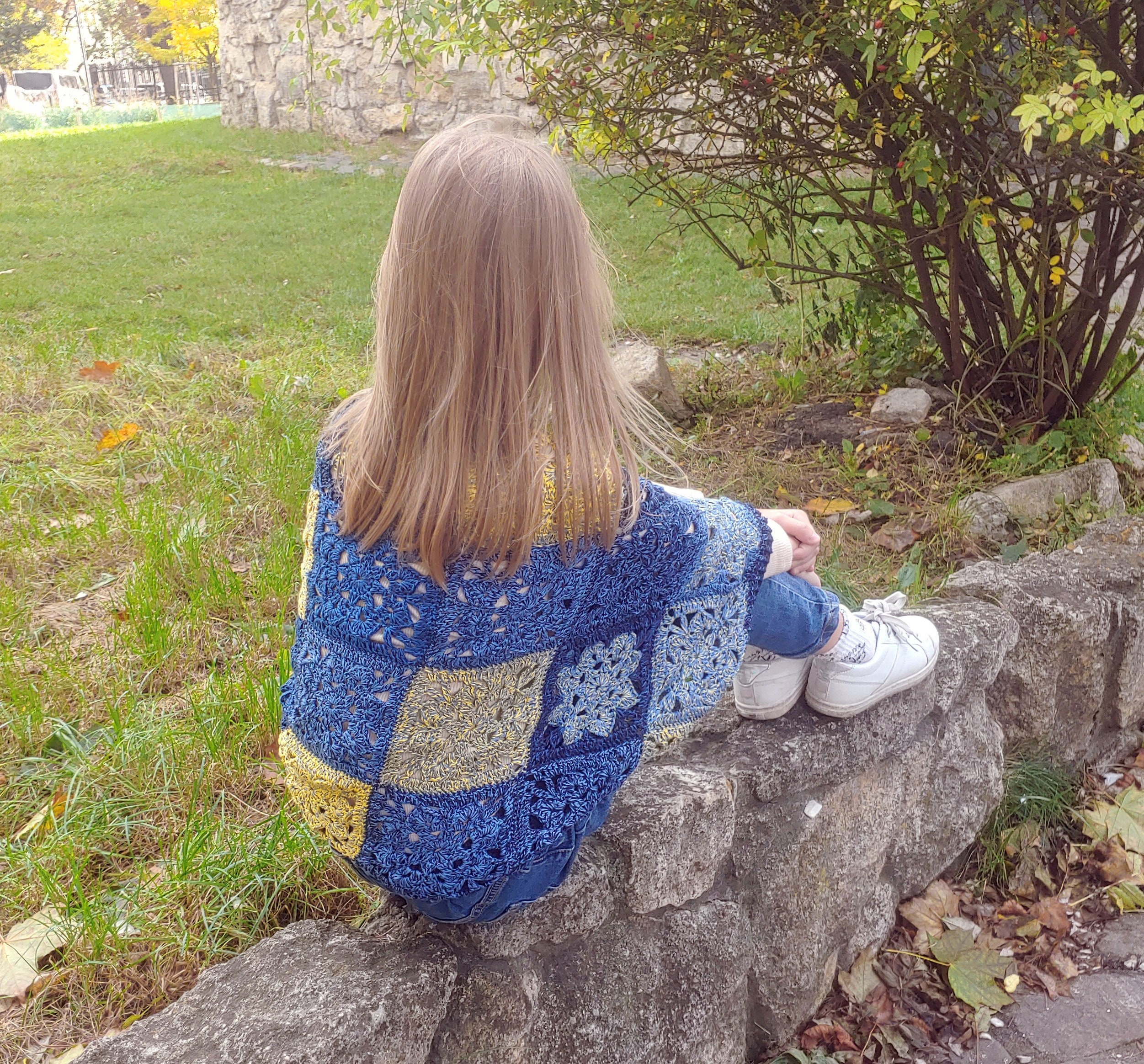 CROCHET PATTERN - Starry Night Cardigan, Easy Shrug Cocoon - Etsy