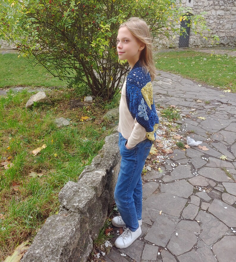 CROCHET PATTERN - Starry Night Cardigan, Easy Shrug Cocoon - Etsy