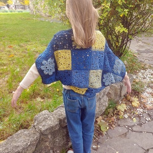 CROCHET PATTERN - Starry Night Cardigan, Easy Shrug Cocoon - Etsy