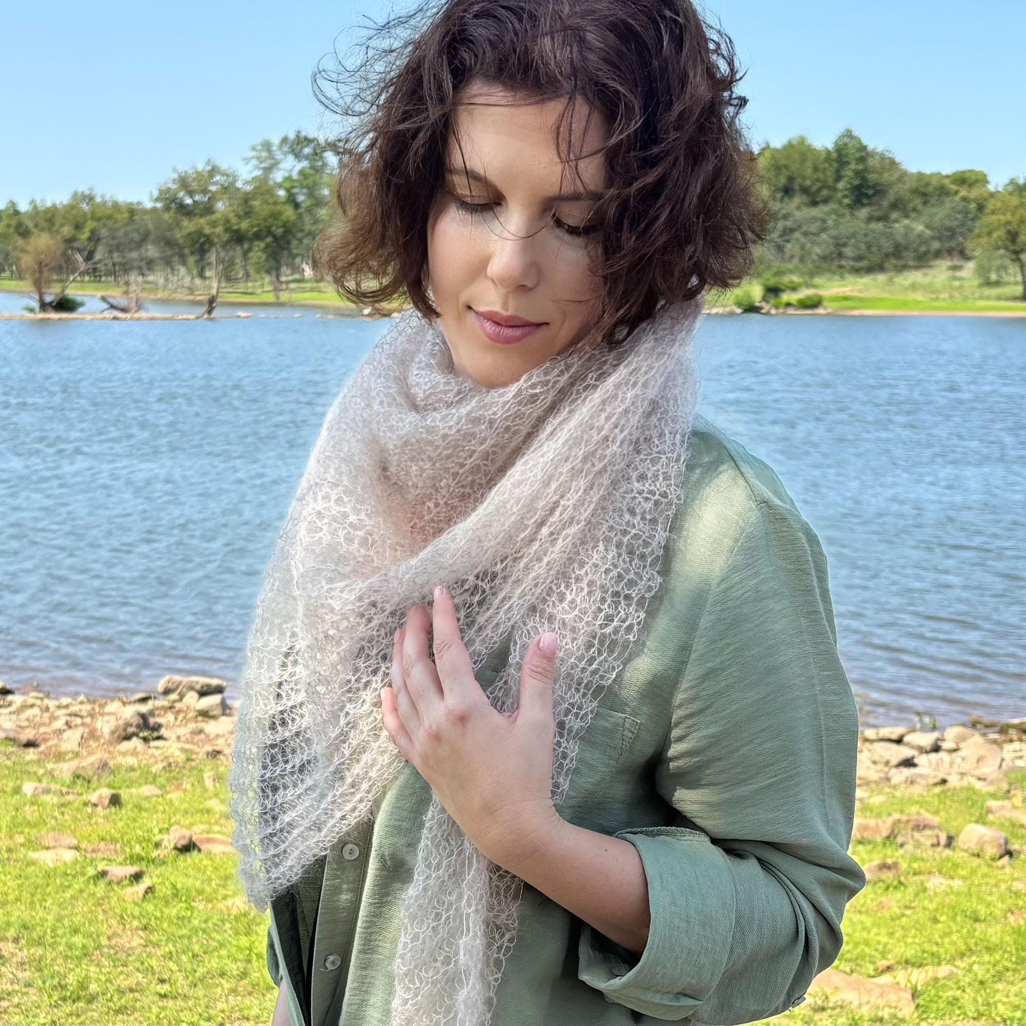 CROCHET PATTERN – Mohair Triangle Shawl, Lightweight Lace Wrap - Etsy