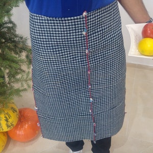 Vintage Kilim Half Apron, Checkered Woven Kitchen Apron - Etsy