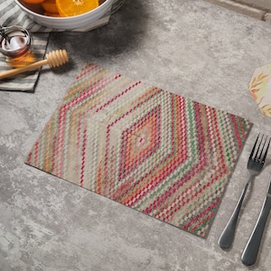 Decorative Turkish Placemats, Kilim Pattern Tableware, Durable ...