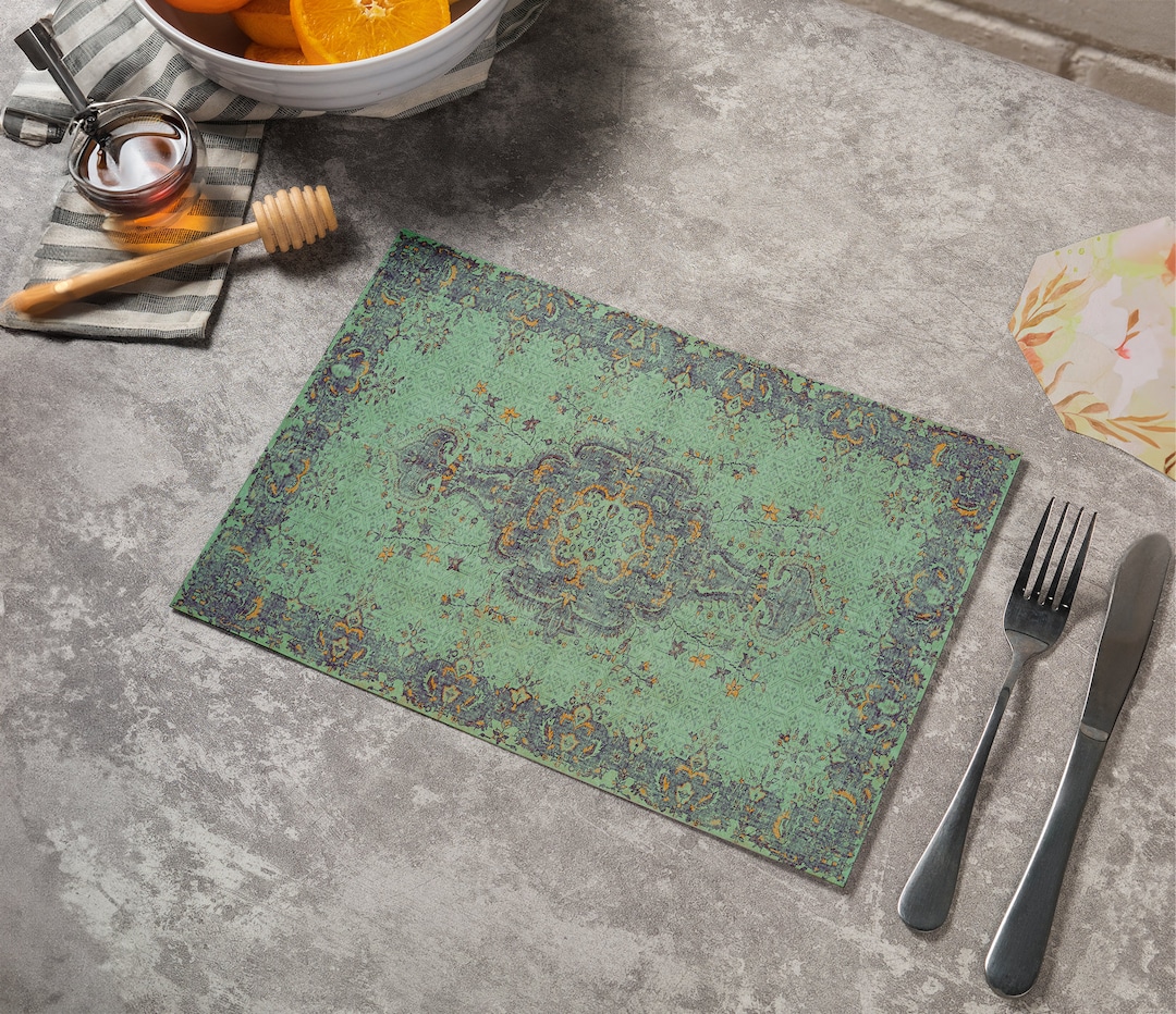 Wipeable Kitchen Placemats, Oriental Table Mats, Non-slip Tableware ...