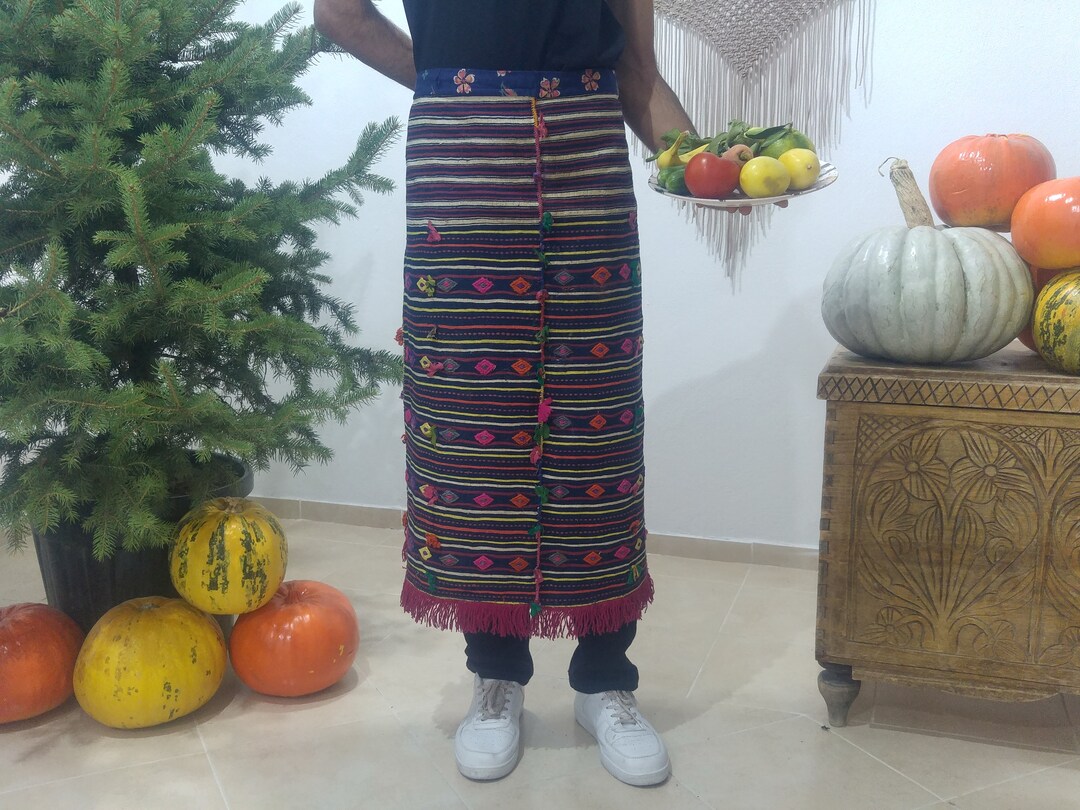 Vintage Kilim Apron, Embroidered Woven Design - Etsy