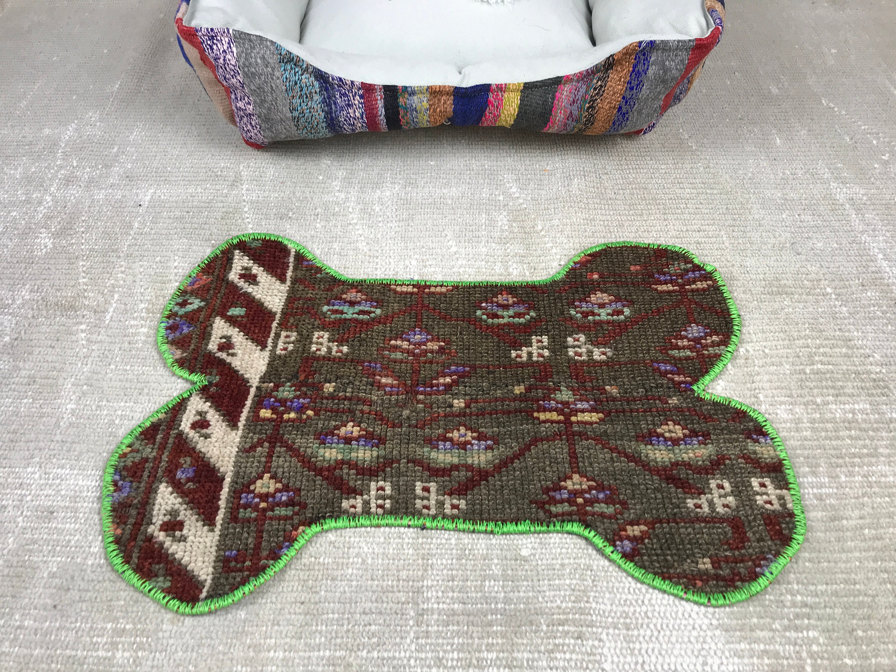 Custom Dog Bowl Mat Pet Food Mat Natural Dog Mat Woven Pet - Etsy