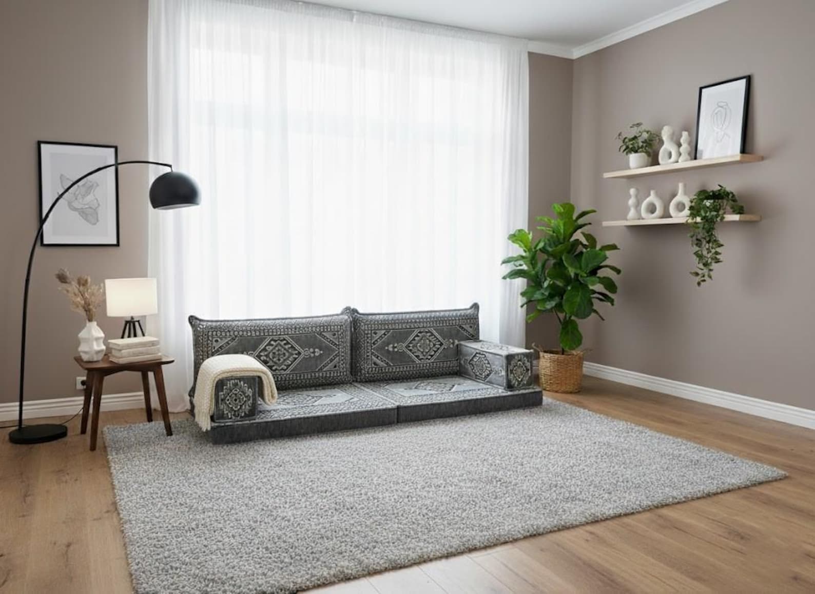 Majlis Seating Set, Modular Sofa, Arabic Seating, Sofa With Ottoman ...