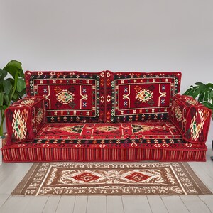 Floor Cushion Set, Arabic Sofa Set, Rest Room Decor, Sofa With Foam ...