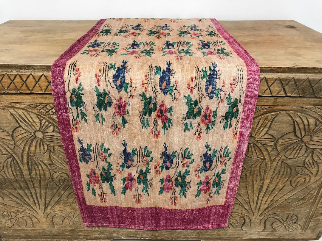 Ikat Table Runner, Noble Rug Pattern, Exceptional Table Decor, Homedecor, Cultural Art, Ethnic ...