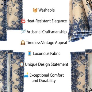 Abstract Design Table Scarf, Aesthetic Home Accessories, Floral Coffee ...