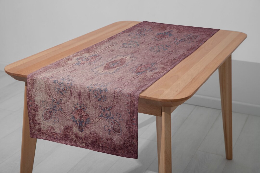 Heritage Inspired Runner, Impressive Table Scarf, Turkish Rug Pattern ...