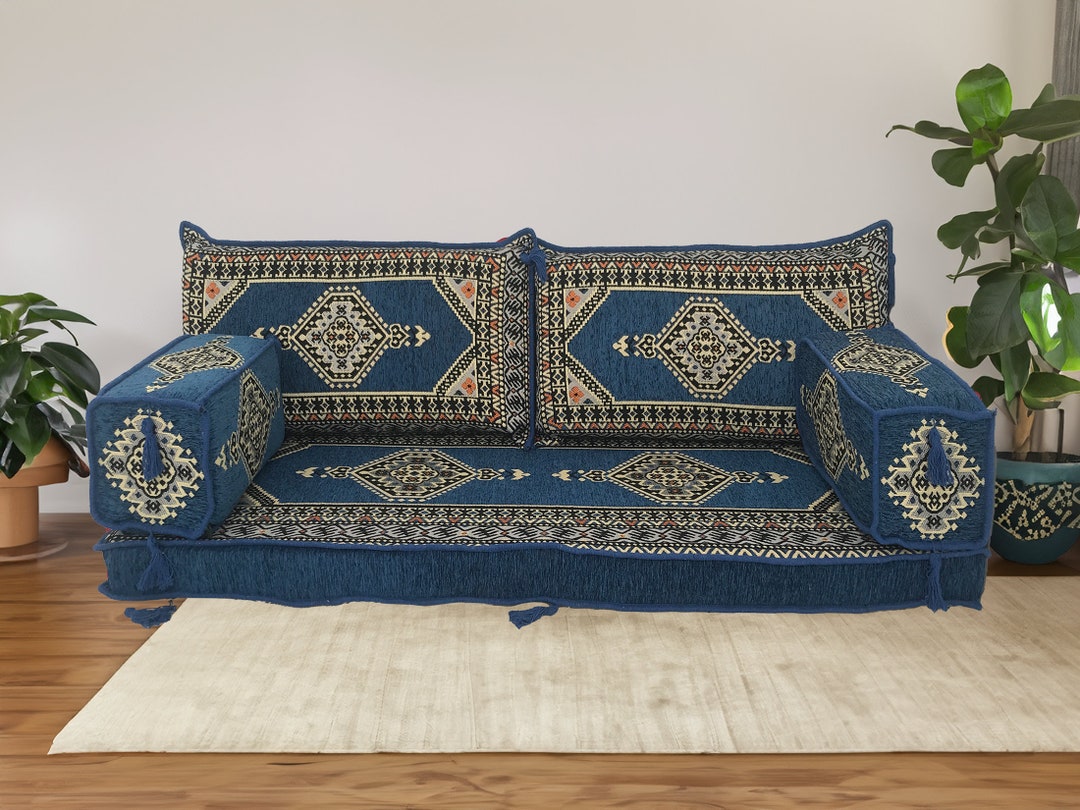 Floor Sofa Set, Arabic Majlis, Modular Sofa, Navy Blue Sofa, Reading ...