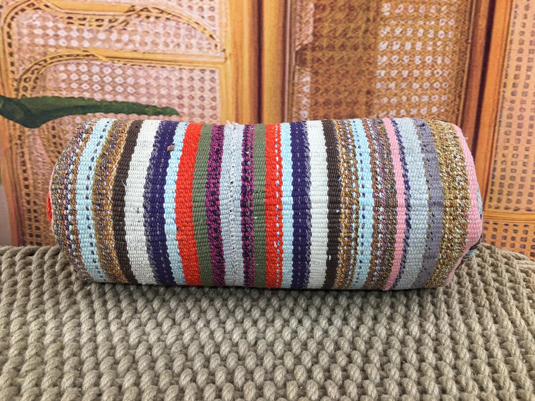 Rainbow Color Pillow, Decorative Pillow, Roll Couch Pillow, Soft Yoga ...