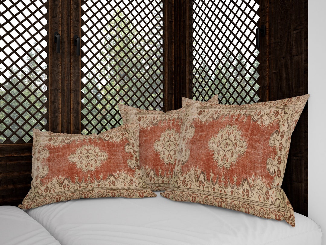 Oushak Pillow, Bedding Pillow, Oriental Pillow, Boho Decor Pillow ...