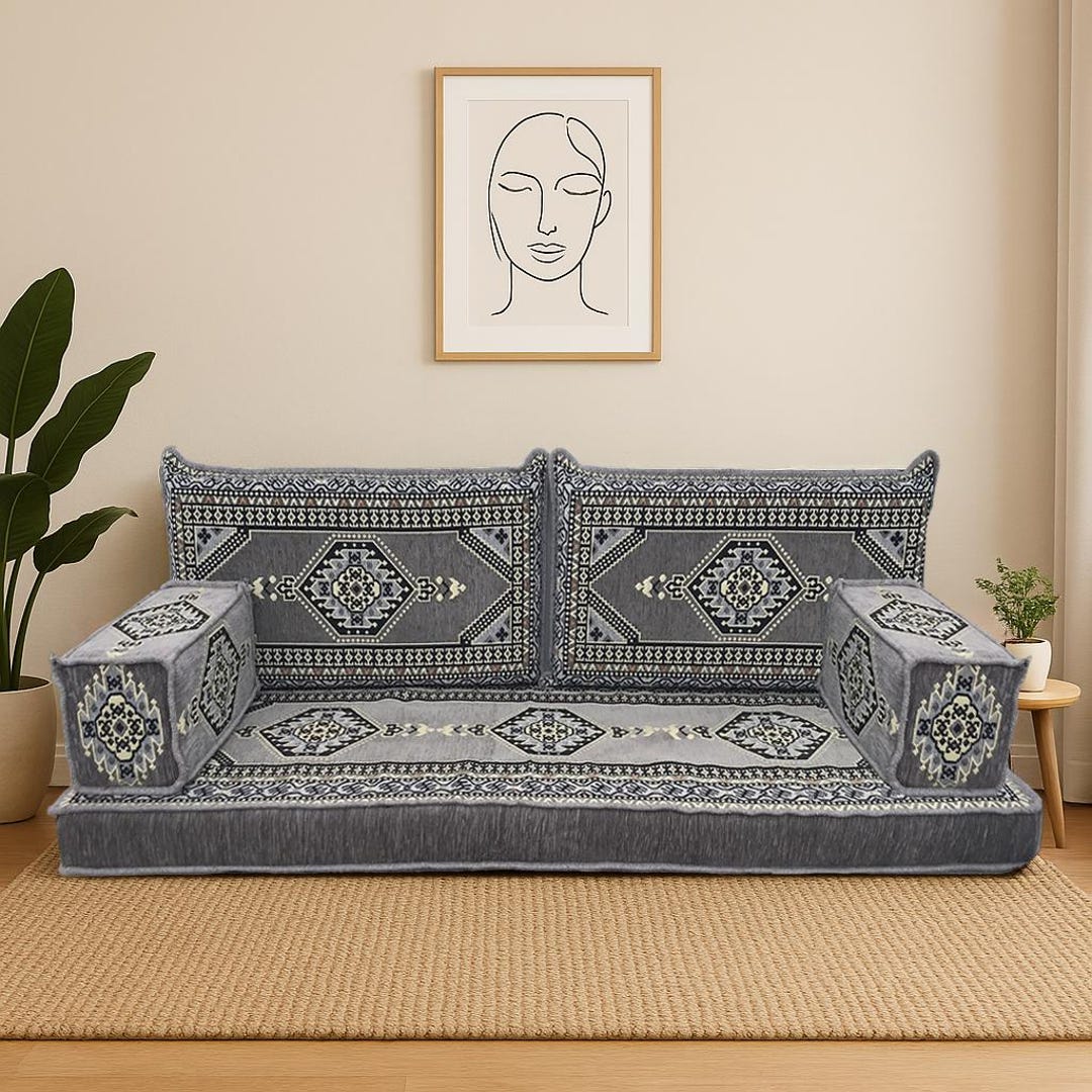 Majlis Seating Set, Modular Sofa, Arabic Seating, Sofa With Ottoman ...