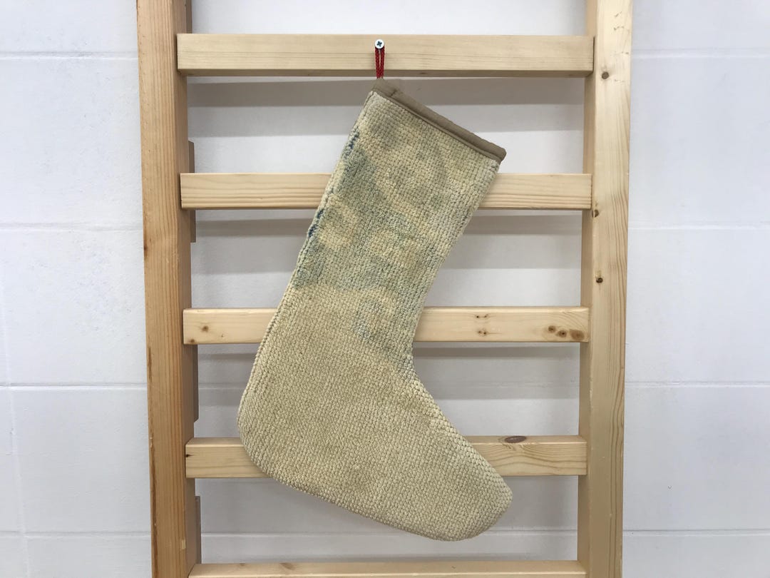 Christmas Eve Stocking, Santa Gift Tote, Vintage Stockings, Handmade ...