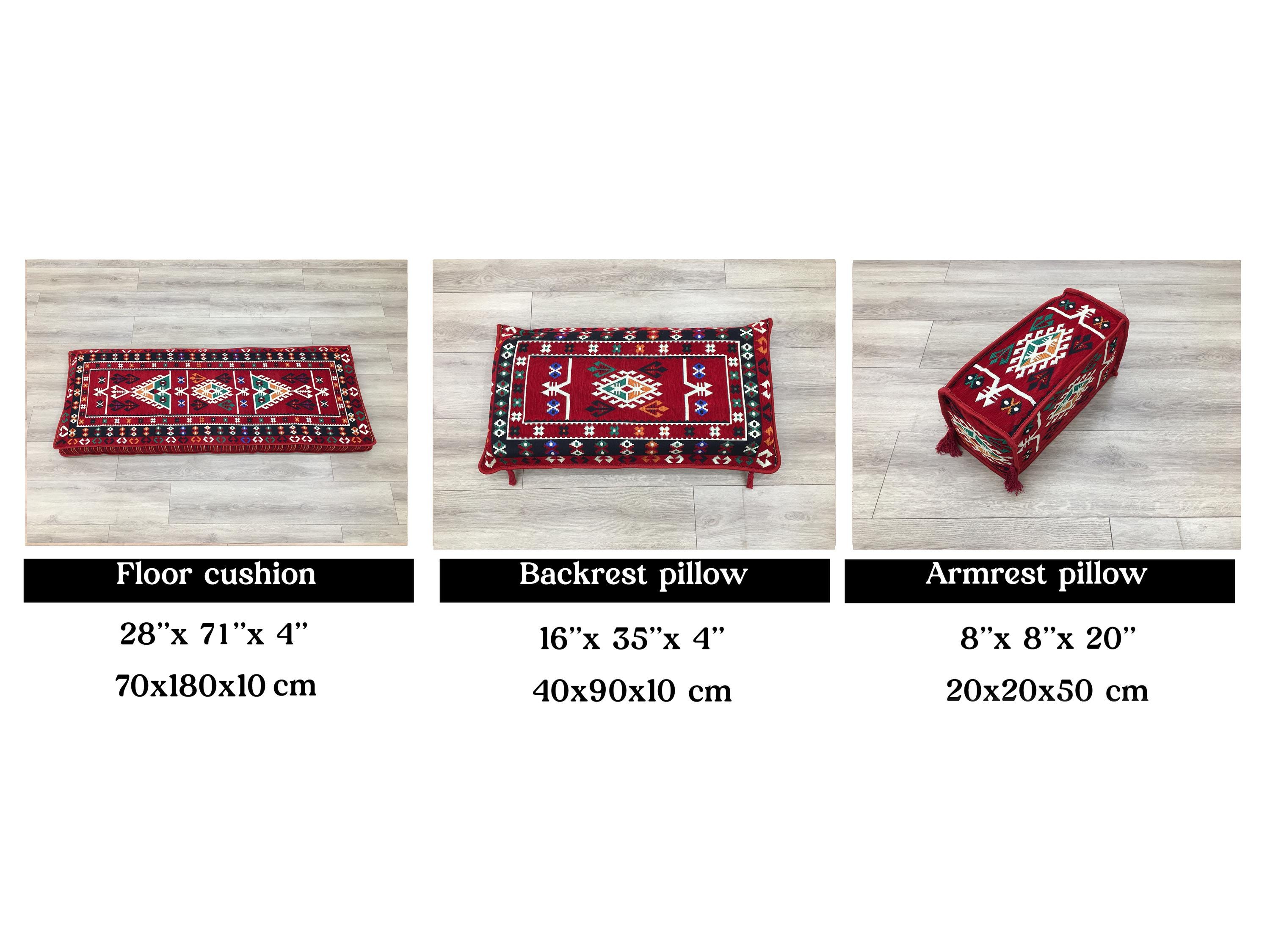 Floor Cushion Set, Arabic Sofa Set, Rest Room Decor, Sofa With Foam ...