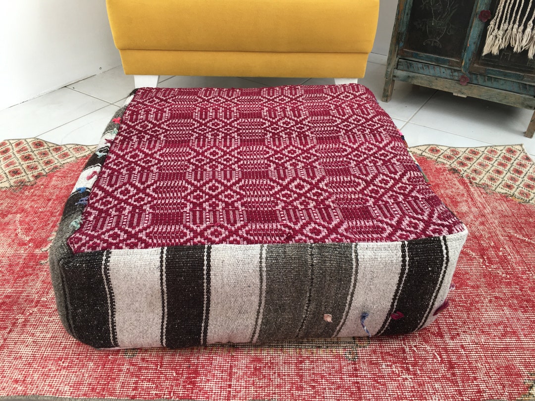 Floor Sofa Seating, Kilim Pouf Cover, Sitting Cushion, Reading Cushion ...