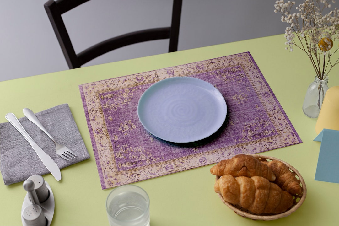 Artisan-inspired Decorative Table Placemats, Retro Chic Turkish Rug ...
