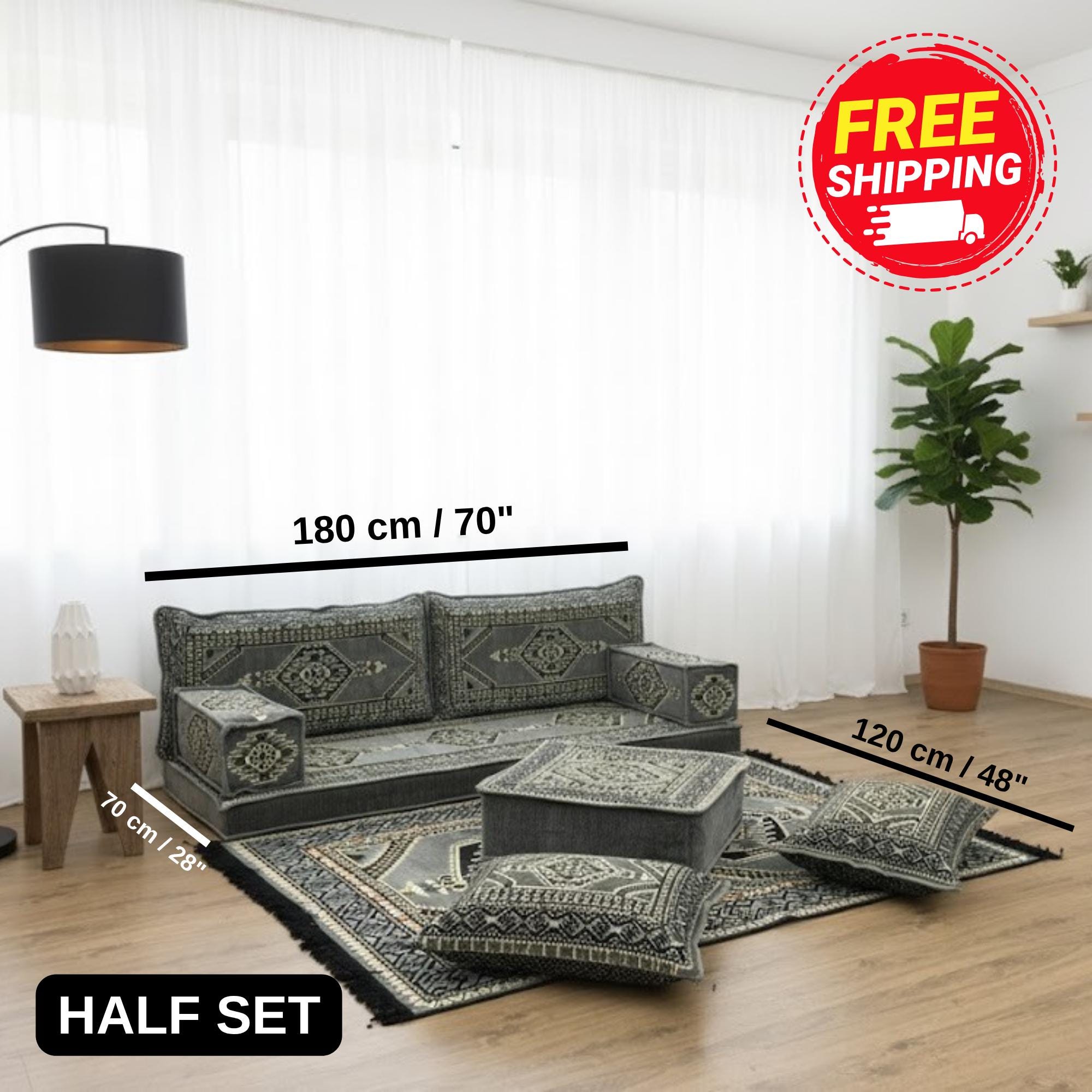 Majlis Seating Set, Modular Sofa, Arabic Seating, Sofa With Ottoman ...