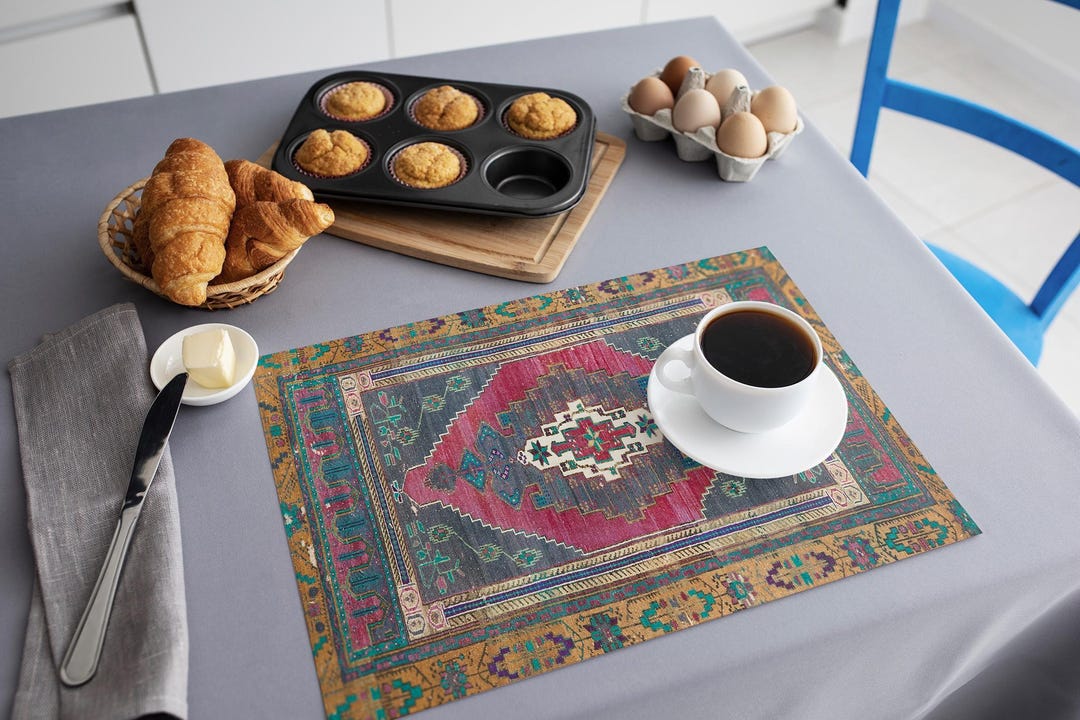 Traditional Turkish Placemats, Printed Table Mats, Aesthetic Tableware ...