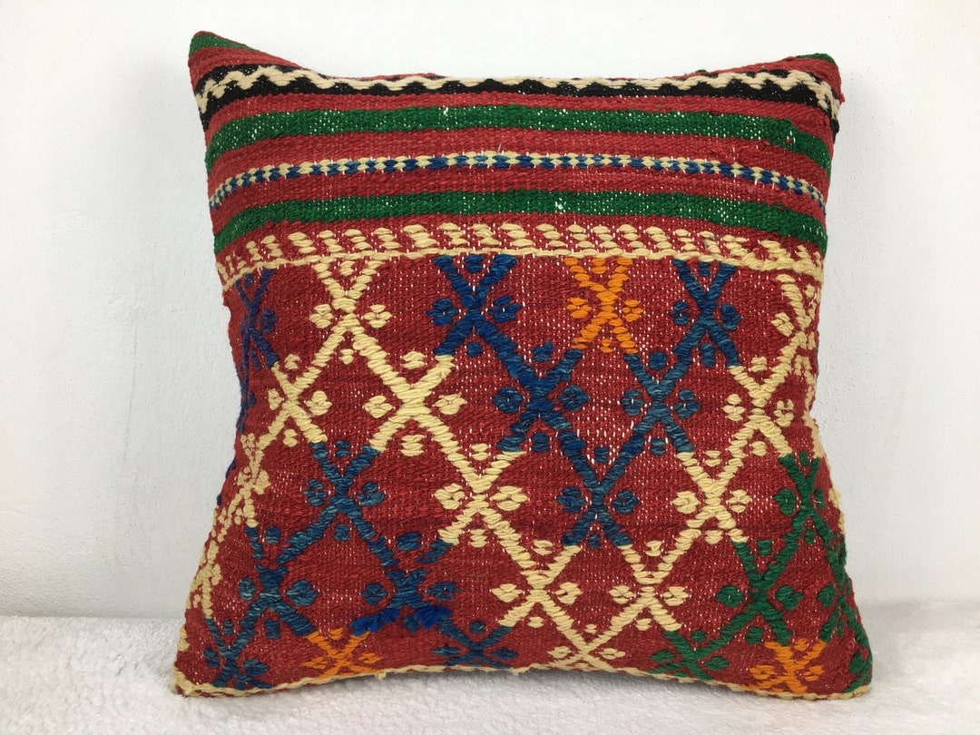 Kilim Pillow, Pillow Cover, Outdoor Pillow, 20 X 20 Kilim Pillow ...