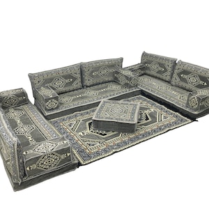 Majlis Seating Set, Modular Sofa, Arabic Seating, Sofa With Ottoman ...