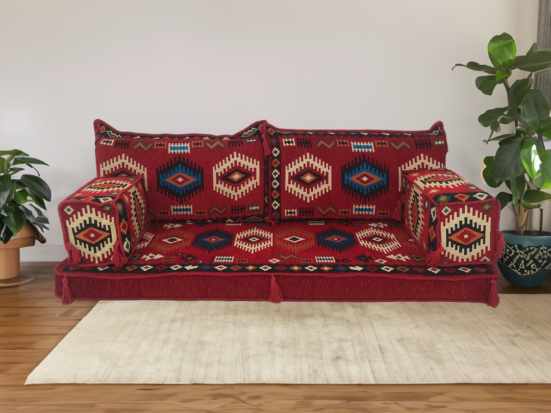 Floor Sofa Seating, Single Kilim Sofa, Arab Sofa, Floor Cushion ...