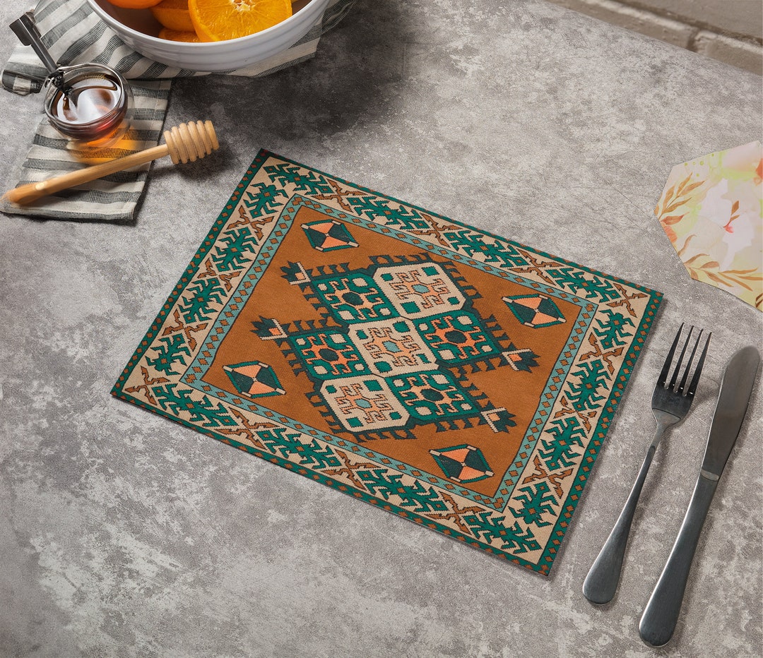 Elegant Tableware, Chenille Placemats, Woven Kilim Placemats, Farmhouse ...