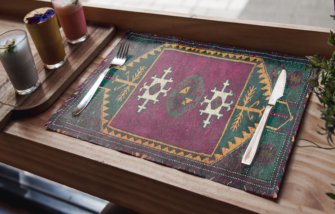 Luxury Vintage Placemats, Textile Art Placemats, Exotic Dining Room ...