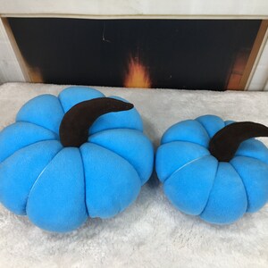 Blue Pumpkin Pillow, Halloween Decor, Throw Pillow, Fleece Pillow ...