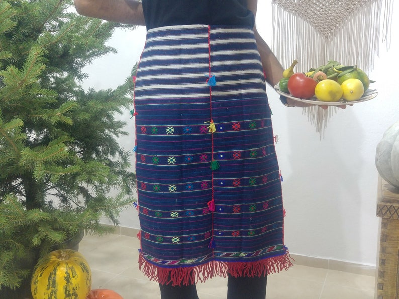 Vintage Embroidered Kilim Apron, Woven Wool Half Apron - Etsy