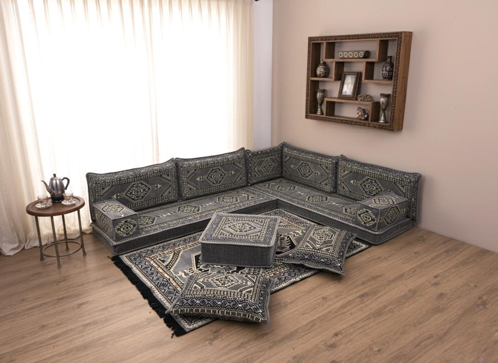 Majlis Seating Set, Modular Sofa, Arabic Seating, Sofa With Ottoman ...