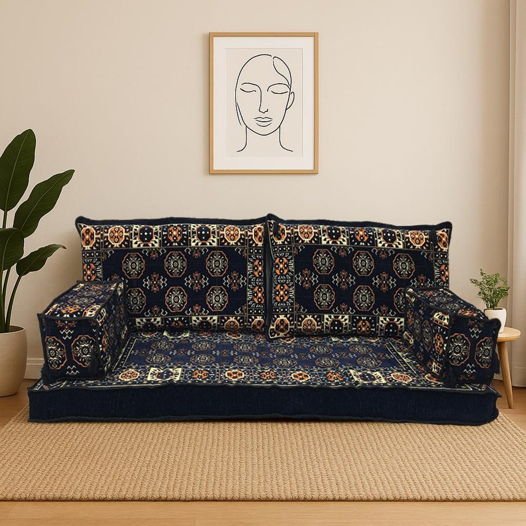 Anatolian Sofa Set, Sectional Sofa, Floor Sofa Cover, Ottoman Cushion ...