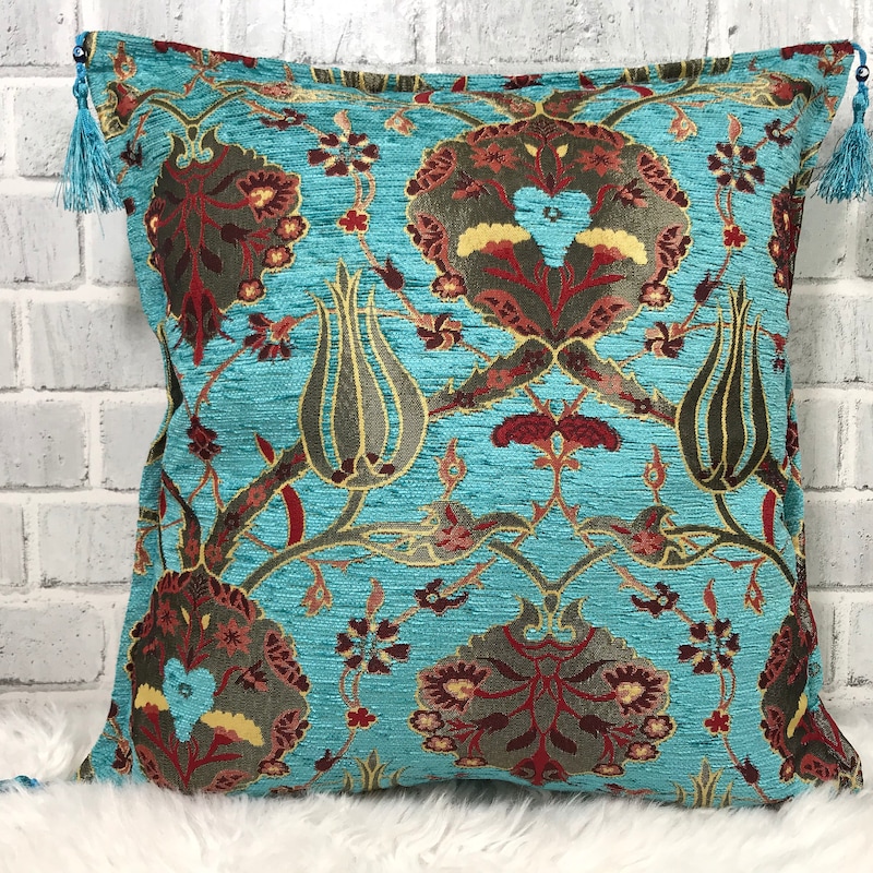 Turquoise Pillow - Etsy
