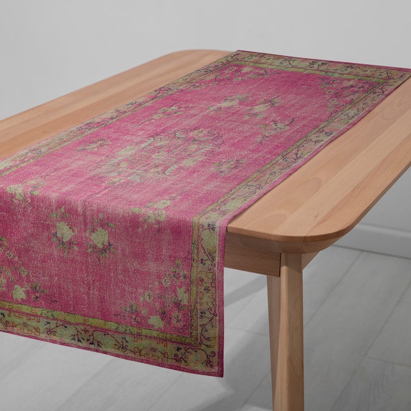Pink Table Runner - Etsy