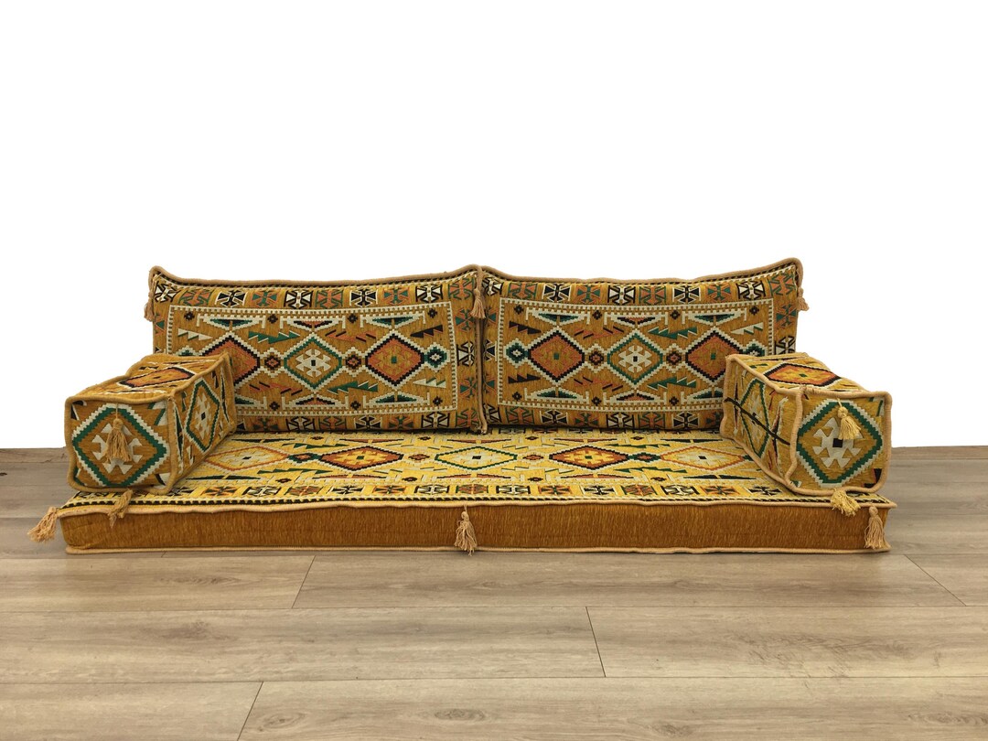 Arabic Majlis Seating, Floor Cushion Sofa, Traditional Sofa, Kilim ...