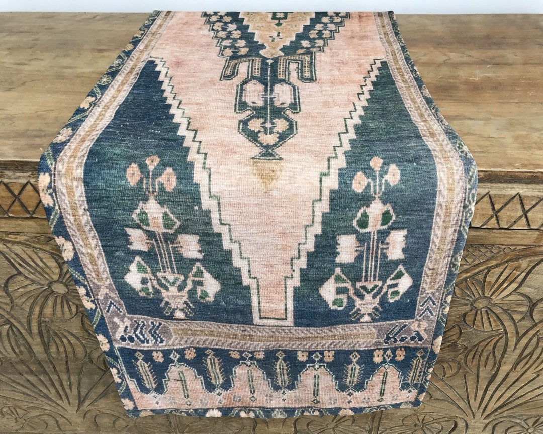 Oriental Rug Style Table Scarf, Home Decor Table Runner, Kitchen Table ...