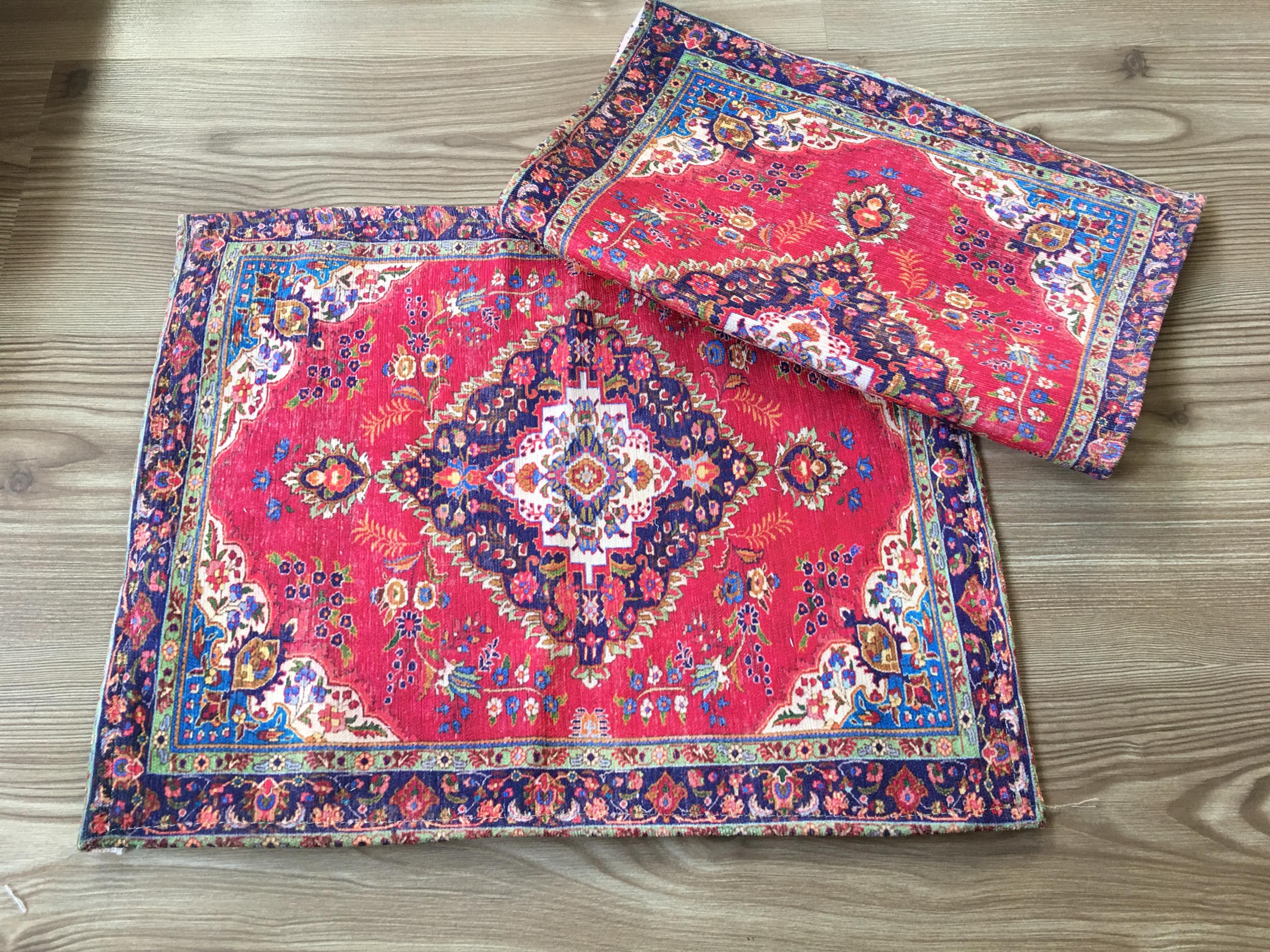 Turkish Rug Design, Kilim Pattern Placemats, Printed Table Mats, Ethnic ...