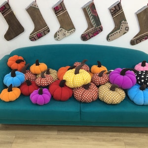 Blue Pumpkin Pillow, Halloween Decor, Throw Pillow, Fleece Pillow ...