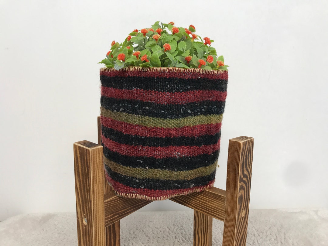 Bohemian Basket, Vintage Planter, Plant Hanger, Table Plant Pot ...