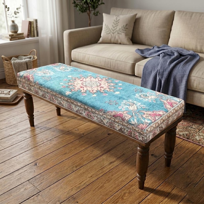 Vintage Embroidered Bench - Etsy