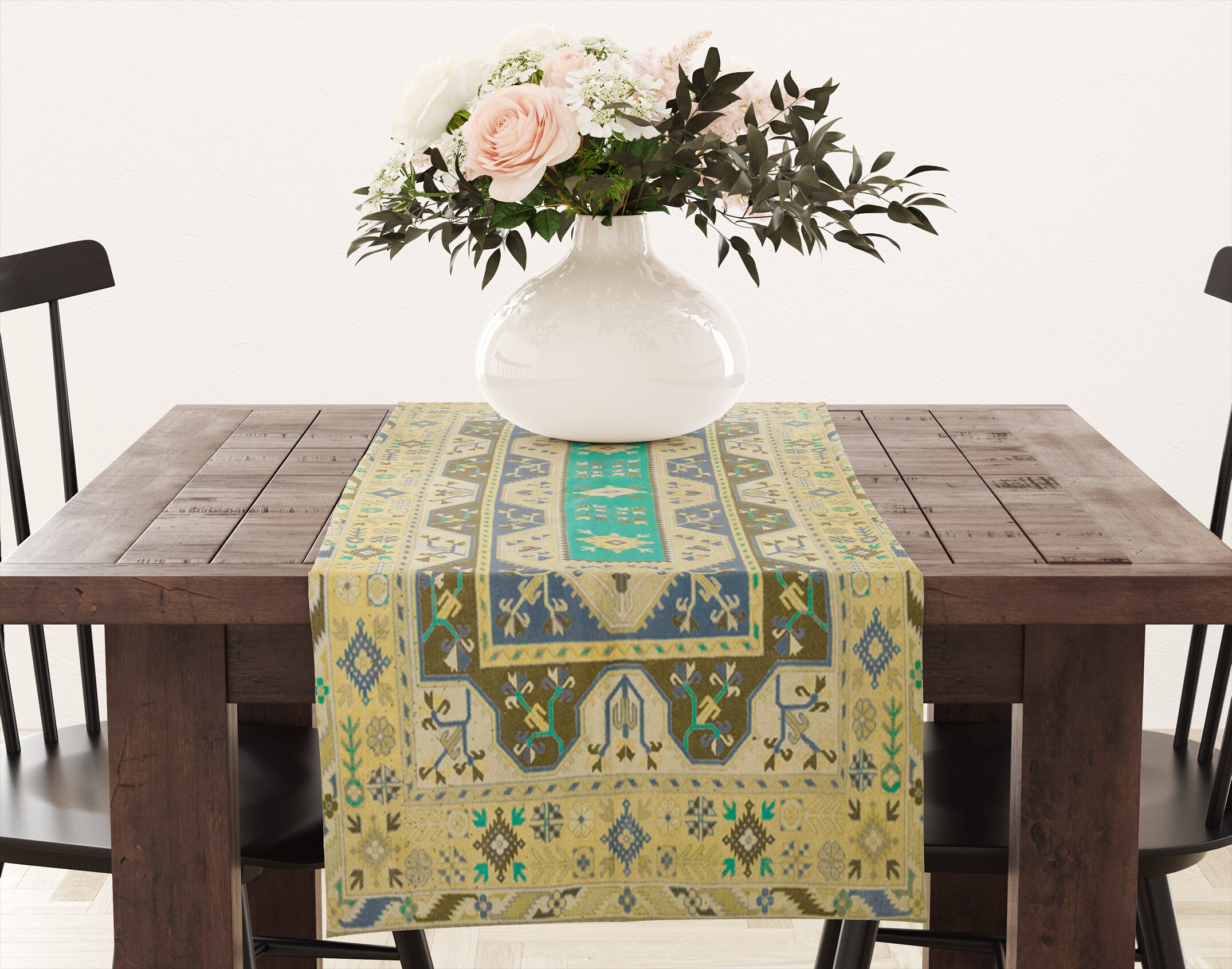Aztec Design Runner, Impessive Table Runner, Washable Table Scarf ...