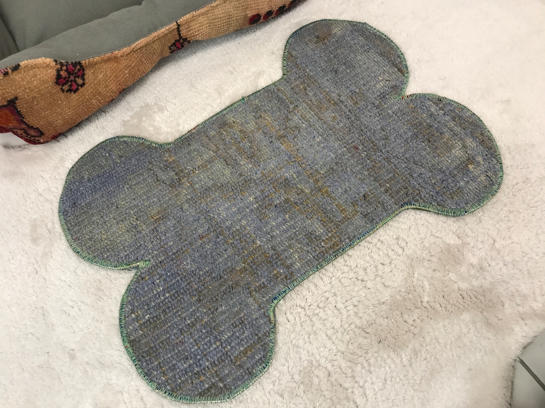 Dog Floor Pat, Pet Food Mat, Dog Gifts Mat, Handmade Mat, Bone Shaped ...
