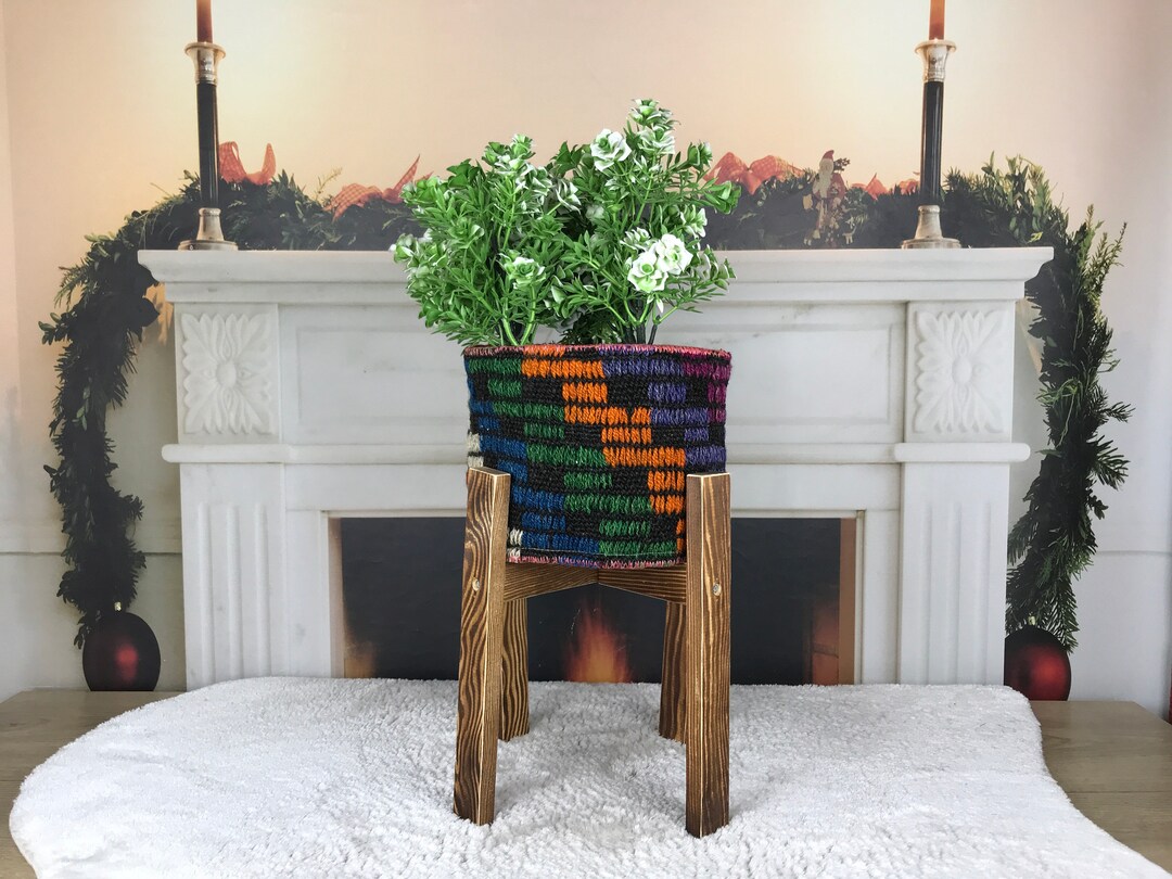 Large Plant Cover, Handmade Plant Case, Hanging Basket, Vintage Pot ...