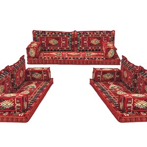 Floor Cushion Set, Arabic Sofa Set, Rest Room Decor, Sofa With Foam ...