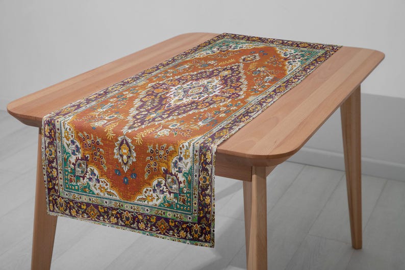 Cathering Table Sheet, Tropical Rug Style Table Runner, Memorable Table ...
