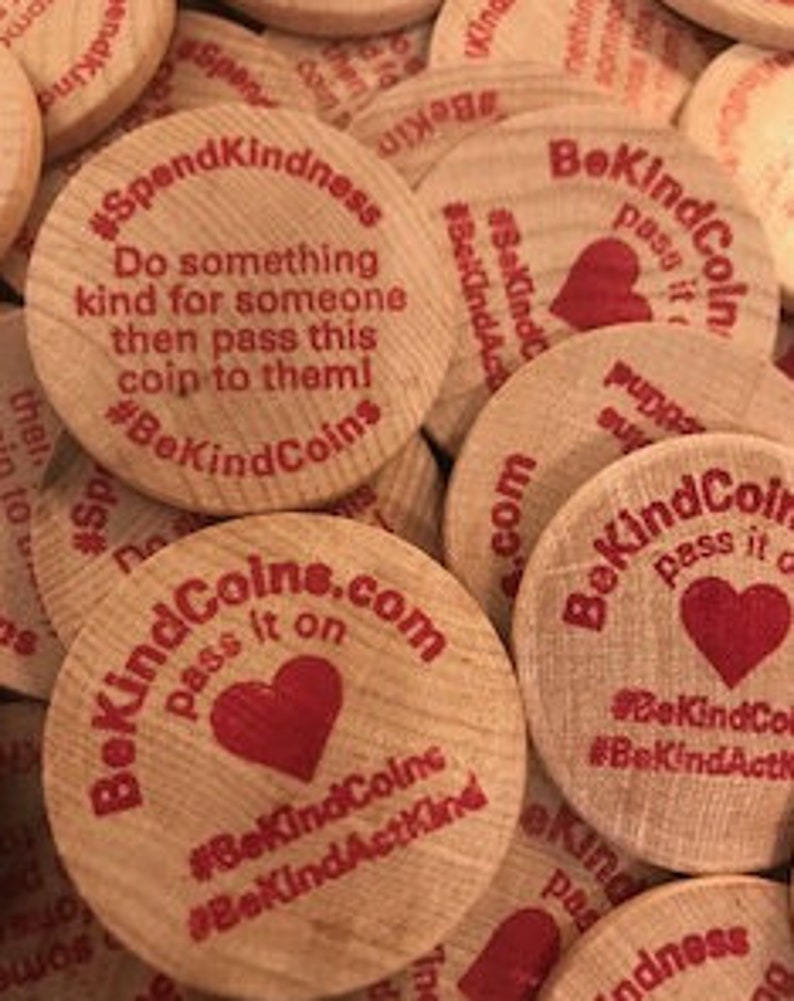 Be Kind Coins for Kindness and Pay It Forward Acts - Etsy