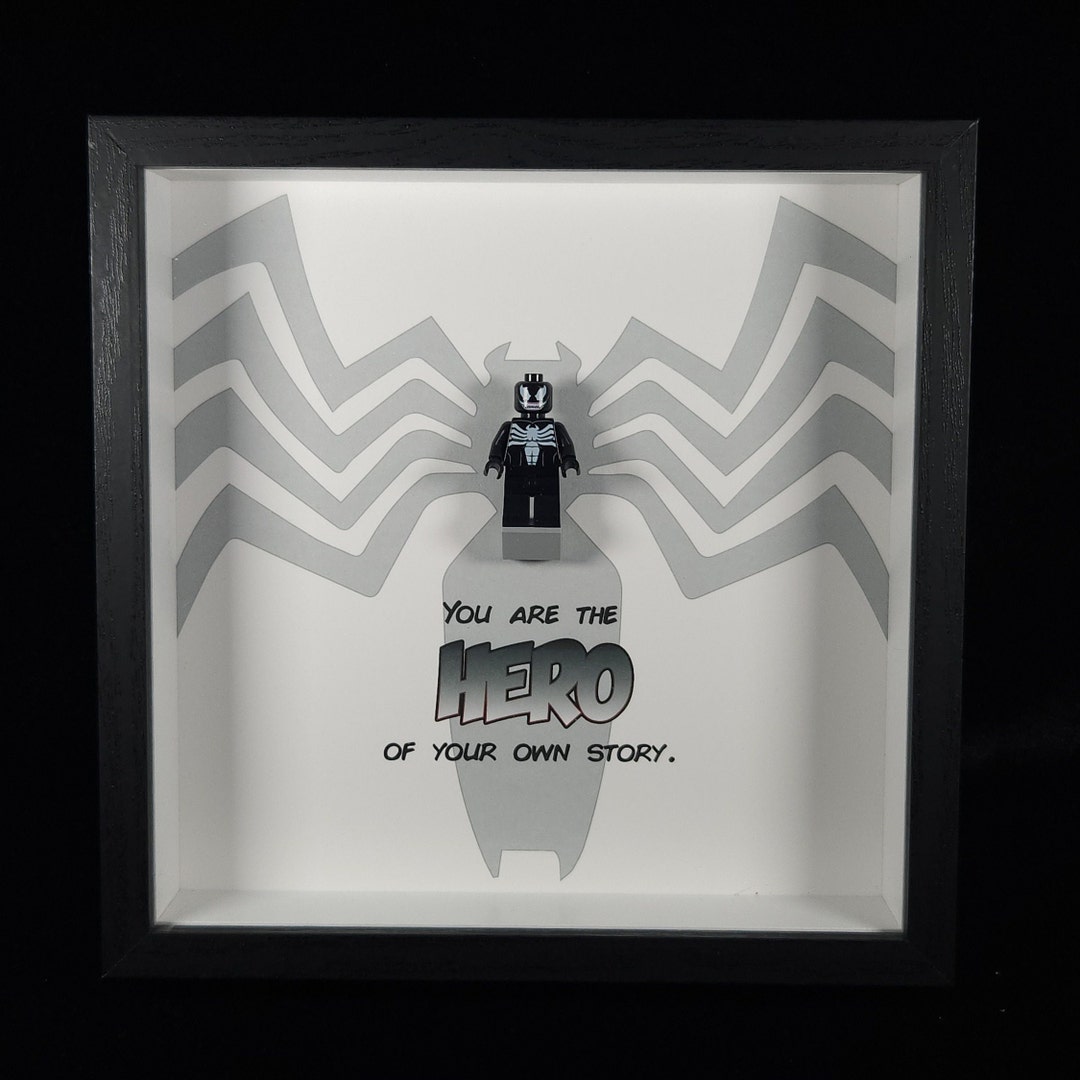 Venom Minifigure Keepsake | Shadow Box | Gift | Personalized (optional ...