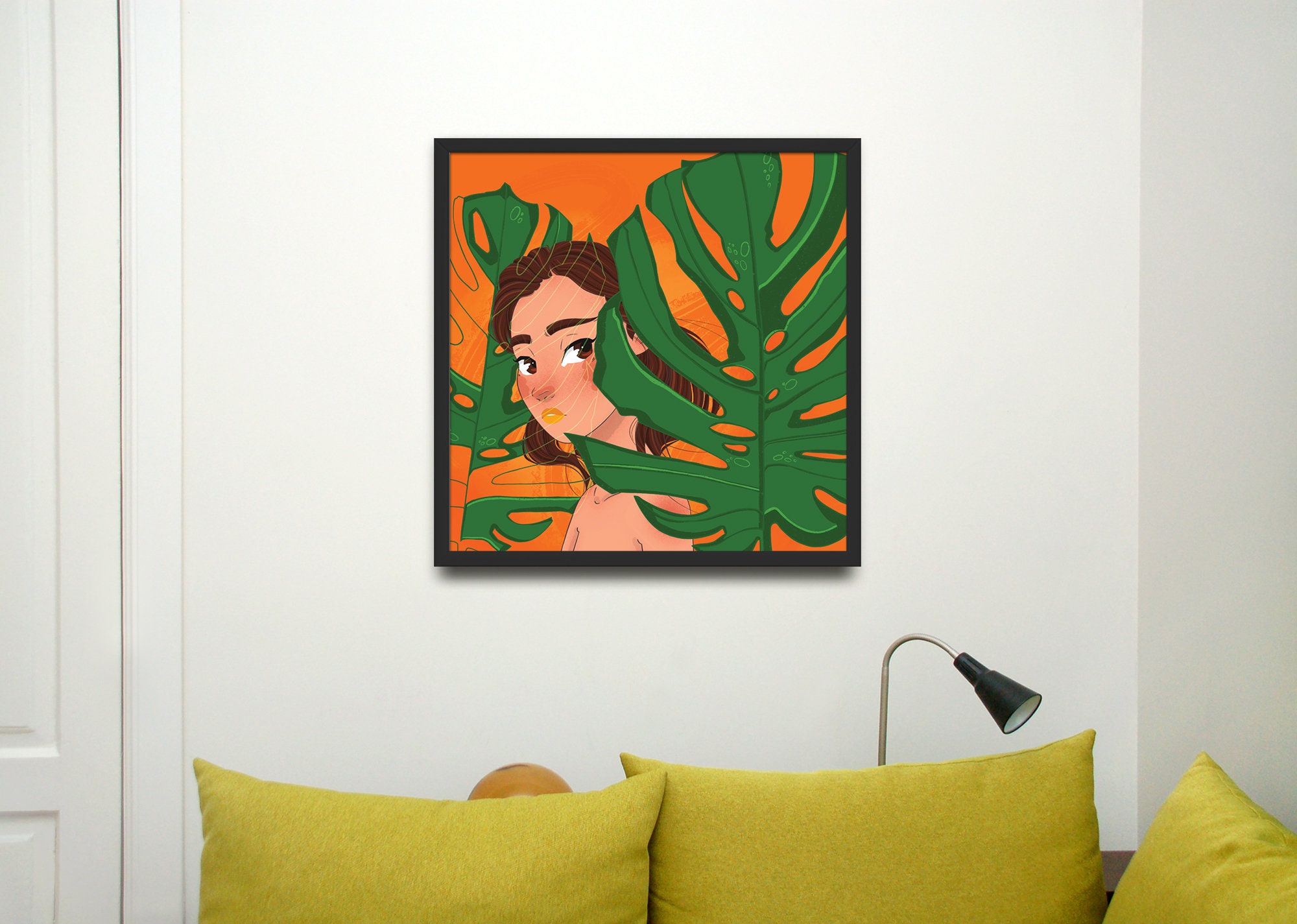 Monstera Leaf , Jungle Leaves, Leaves Silhouette, Portrait Wall Art ...