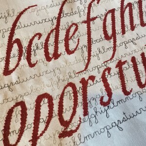 Vintage Latin Alphabet Cross Stitch & Blackwork Embroidery - Etsy